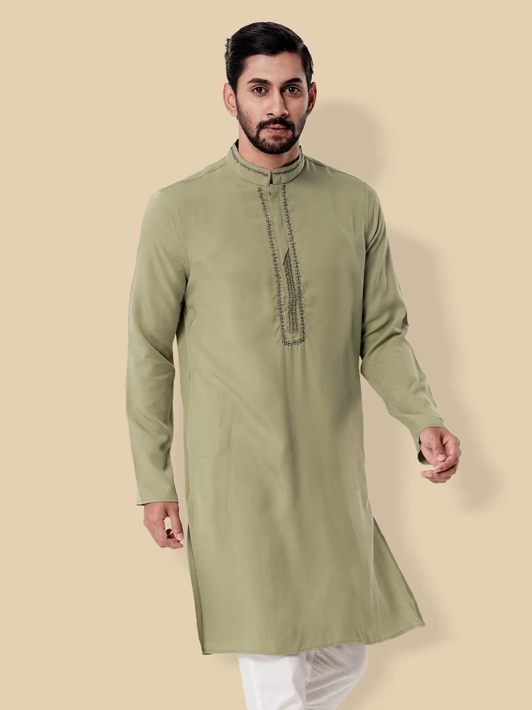 Men's Olive Panjabi – KLOTHEN